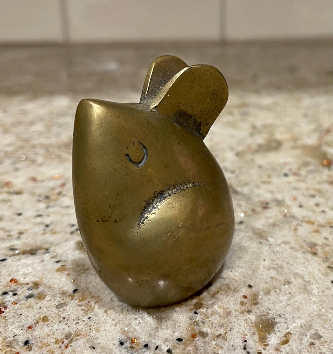 Brass Mouse | Mantel House Mouse | Brass Mouse Home Accent Decor ...