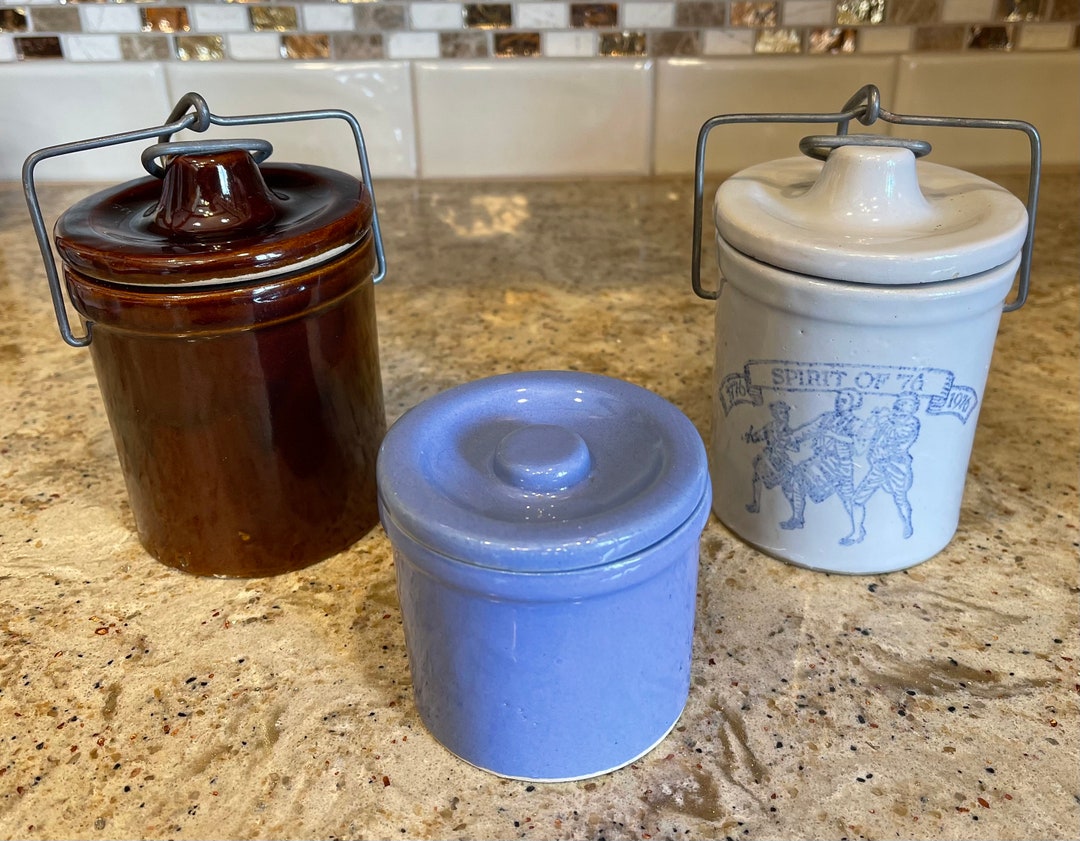 Mini Crocks Small Cheese Crocks Stoneware Crocks Small Canning Crocks ...