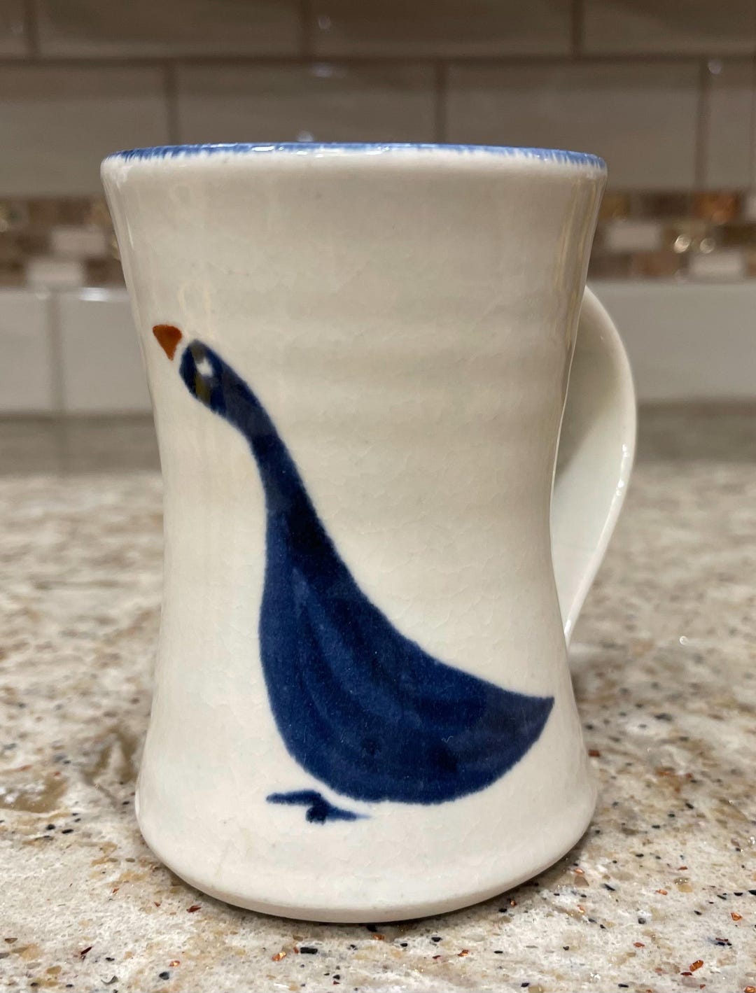 GOOSE Mug Artisan-made Pottery by Redwine Stoneware Country Mug 1980s ...