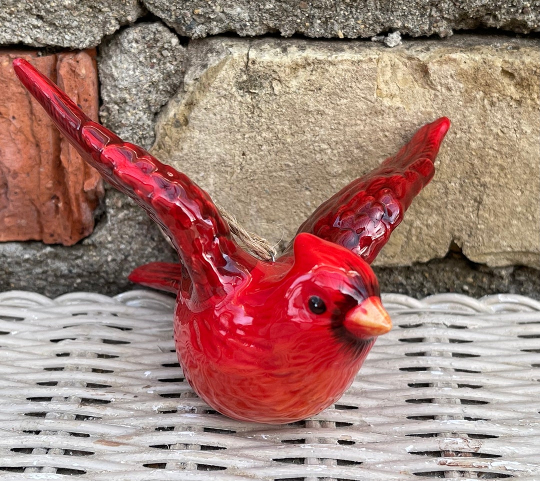 Red Bird Ornament Cardinal Bird Ornament Bright Red Cardinal Hanging ...
