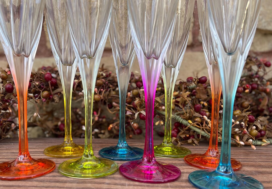 Bright Fluted Wine Stemware Colored Stemware RCR Calici Fusion Flute ...