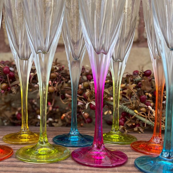 Colored Glass Stemware - Etsy