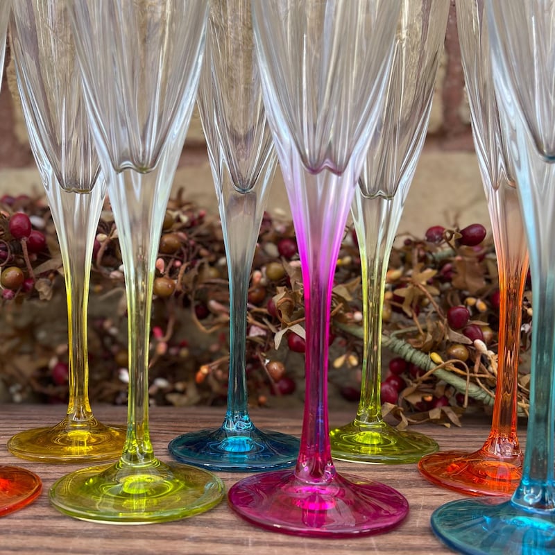 Colored Glass Stemware - Etsy