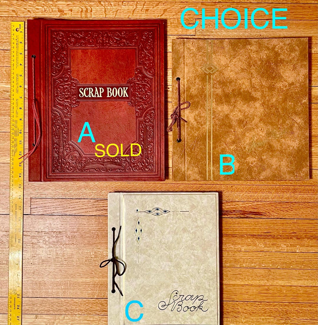 Scrap Book VTG With Satin Cord and Manilla Pages, MCM Vintage Memory ...