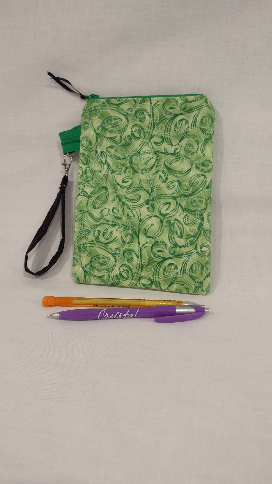Green Zipper Pouch - Etsy