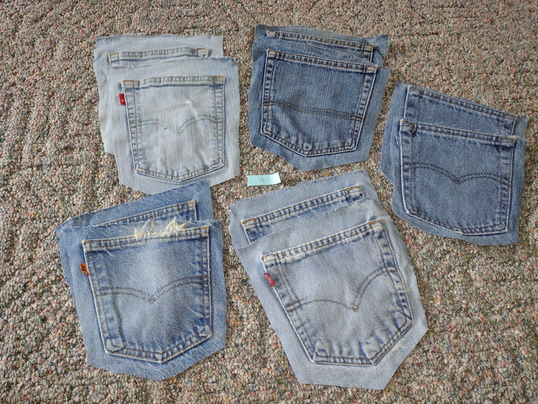 Repurpose Denim Jeans Pockets - Etsy