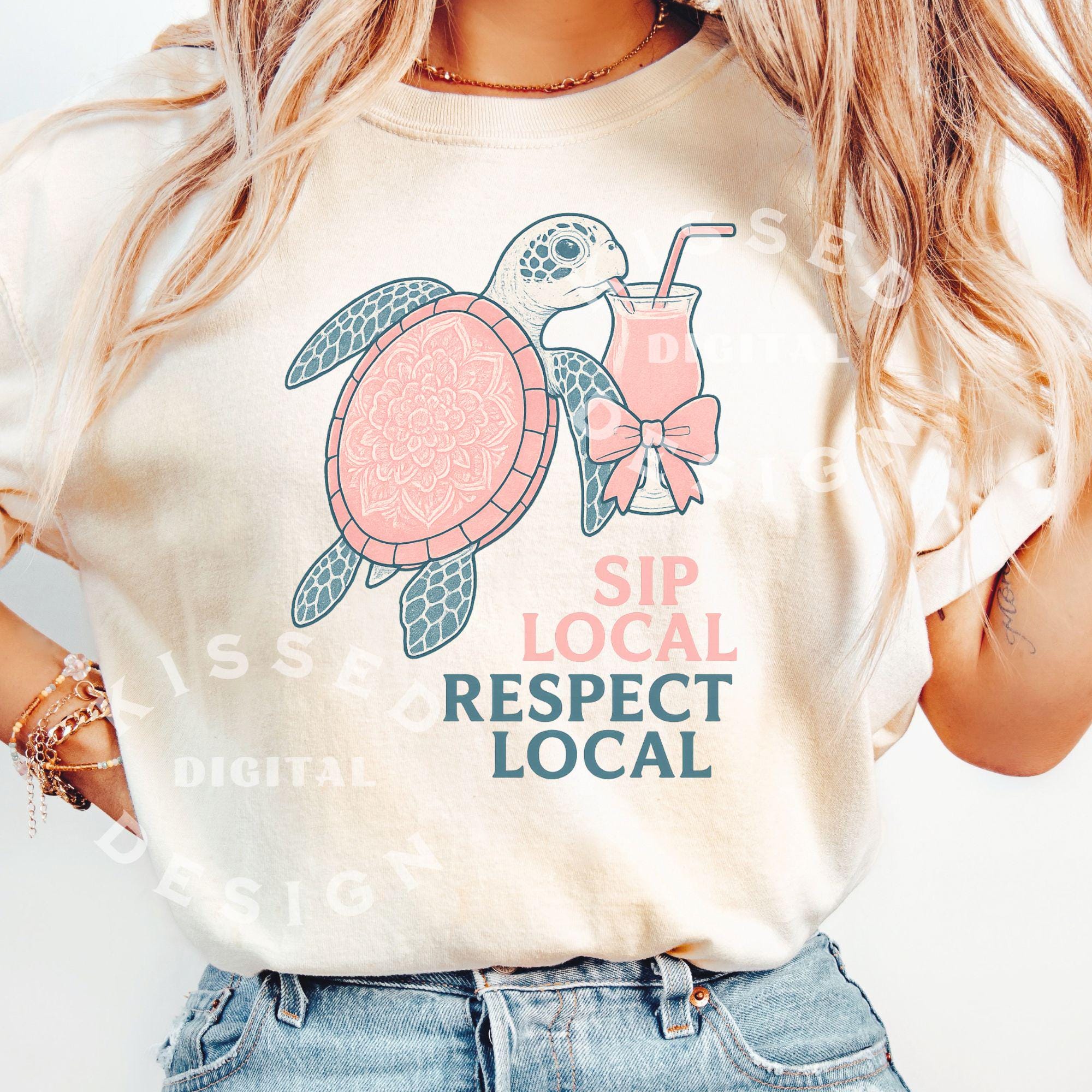 Sip Local Respect Local Png, Support Local Dive Beach Bar Sublimation ...