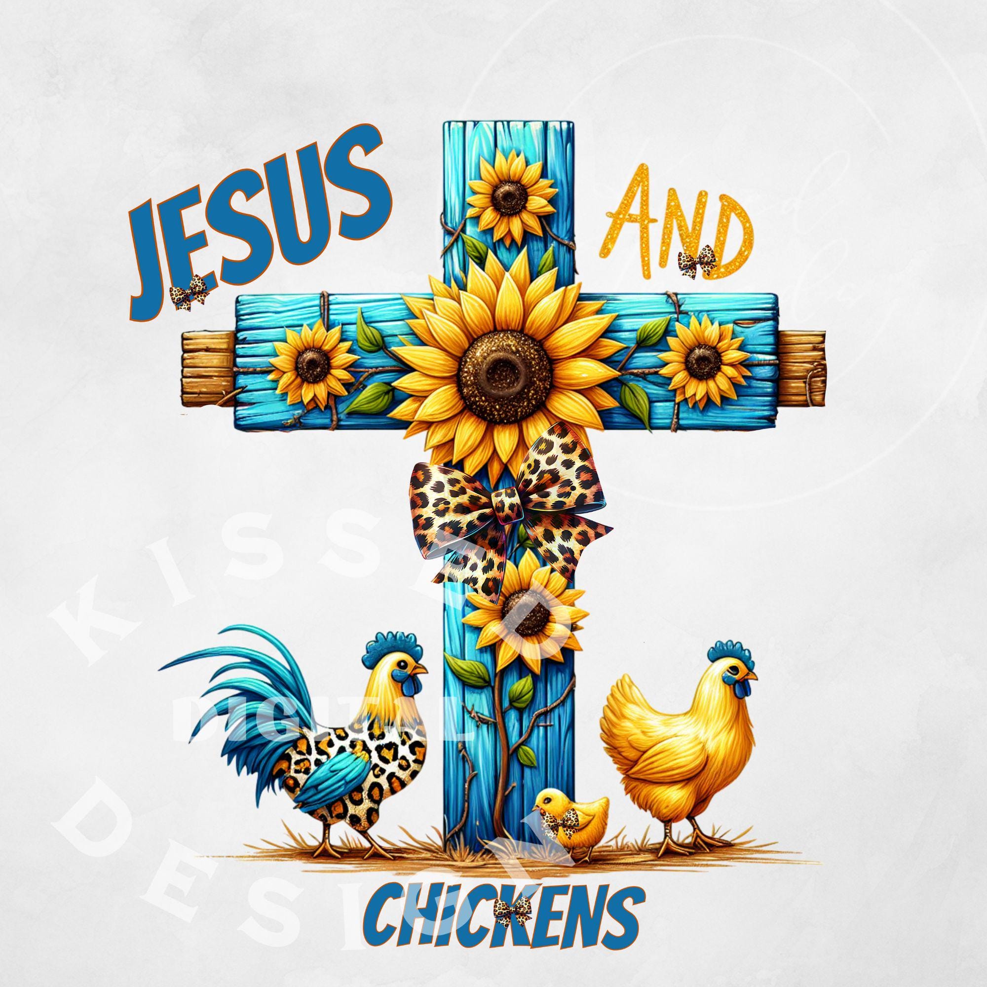 Jesus and Chickens PNG, Chicken Lover Digital Design, Jesus Lover Png ...