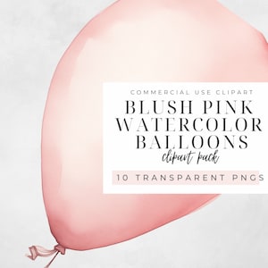 Pink Watercolor Balloons Png, Blush Pink Balloons Clipart, Pink ...