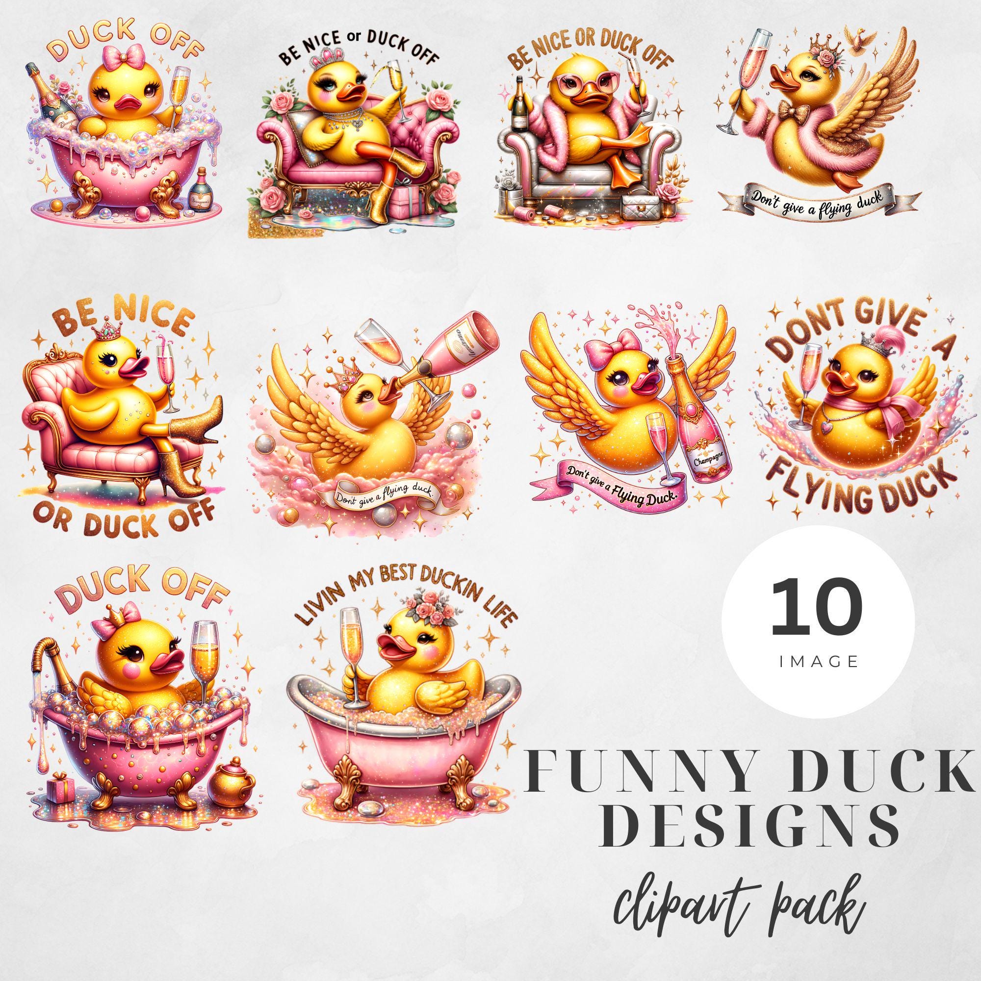 Duck off PNG, Funny Rubber Duck Clipart, Sassy Cute Duck Sublimation ...