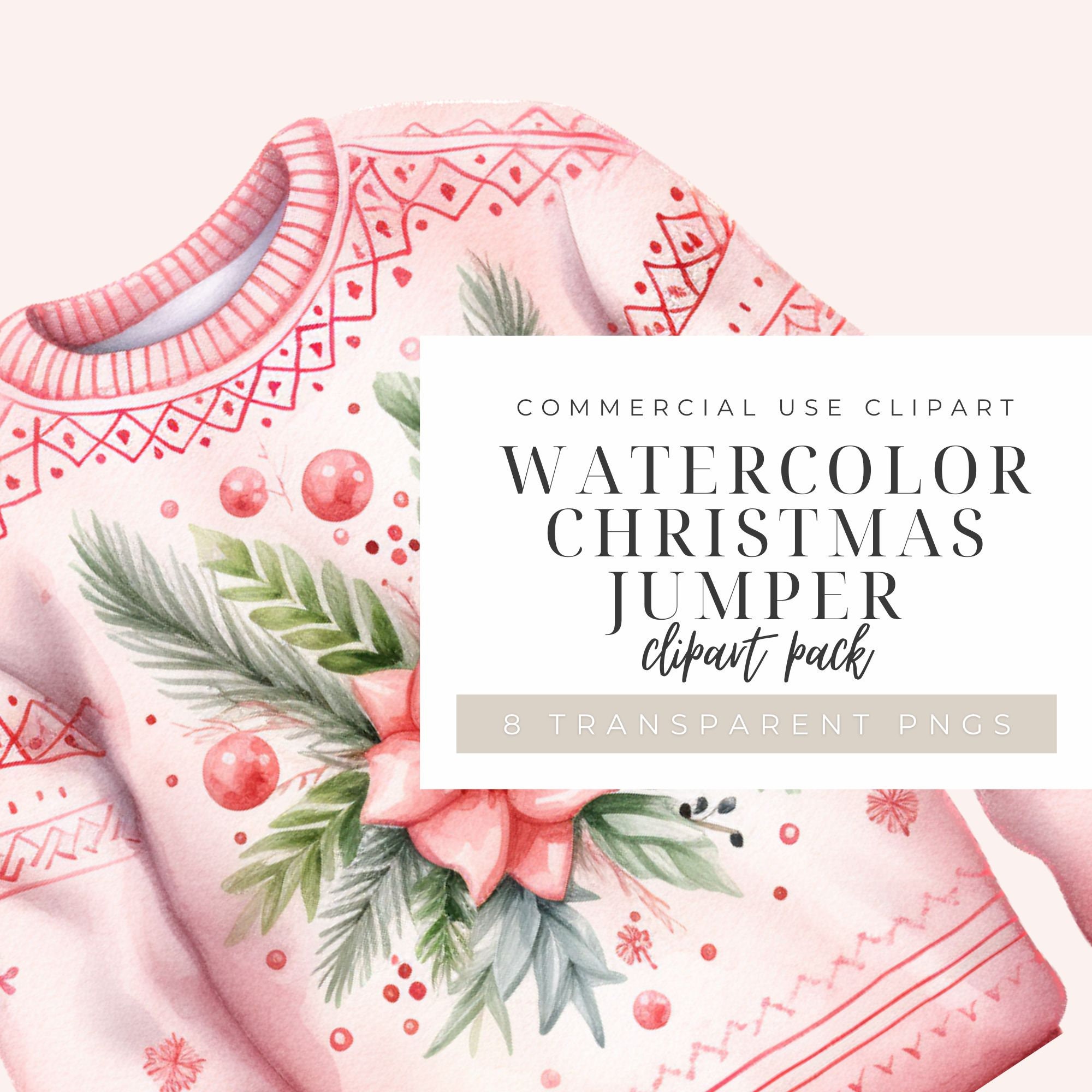 Christmas Jumper Png Transparent Background Clipart Pack Bundle ...