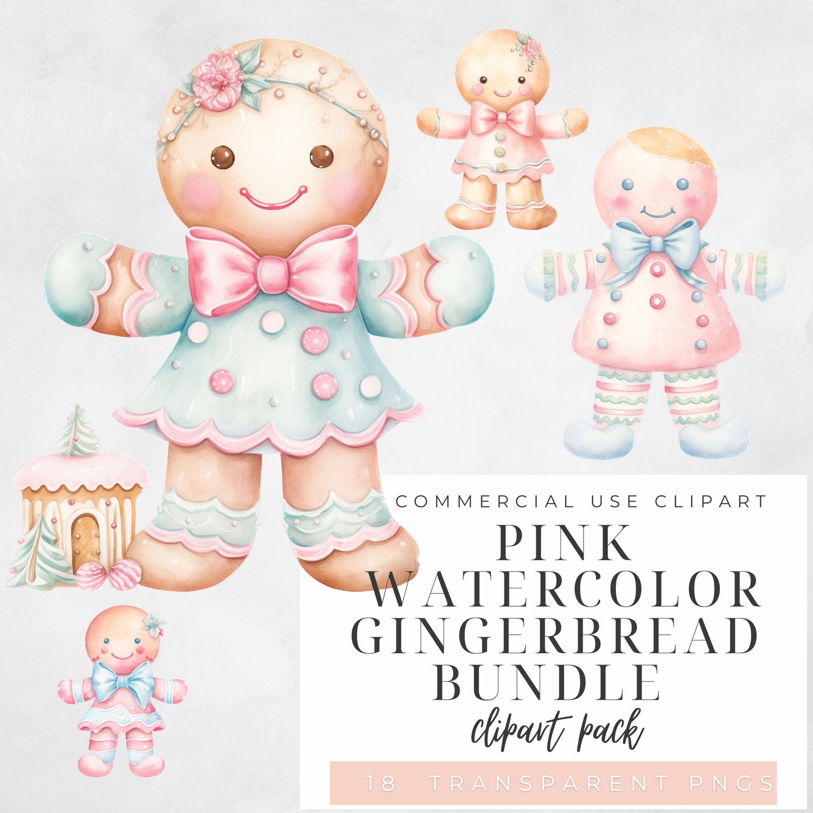 Pastel Pink Gingerbread Man, Christmas Pink Gingerbread Man Png ...