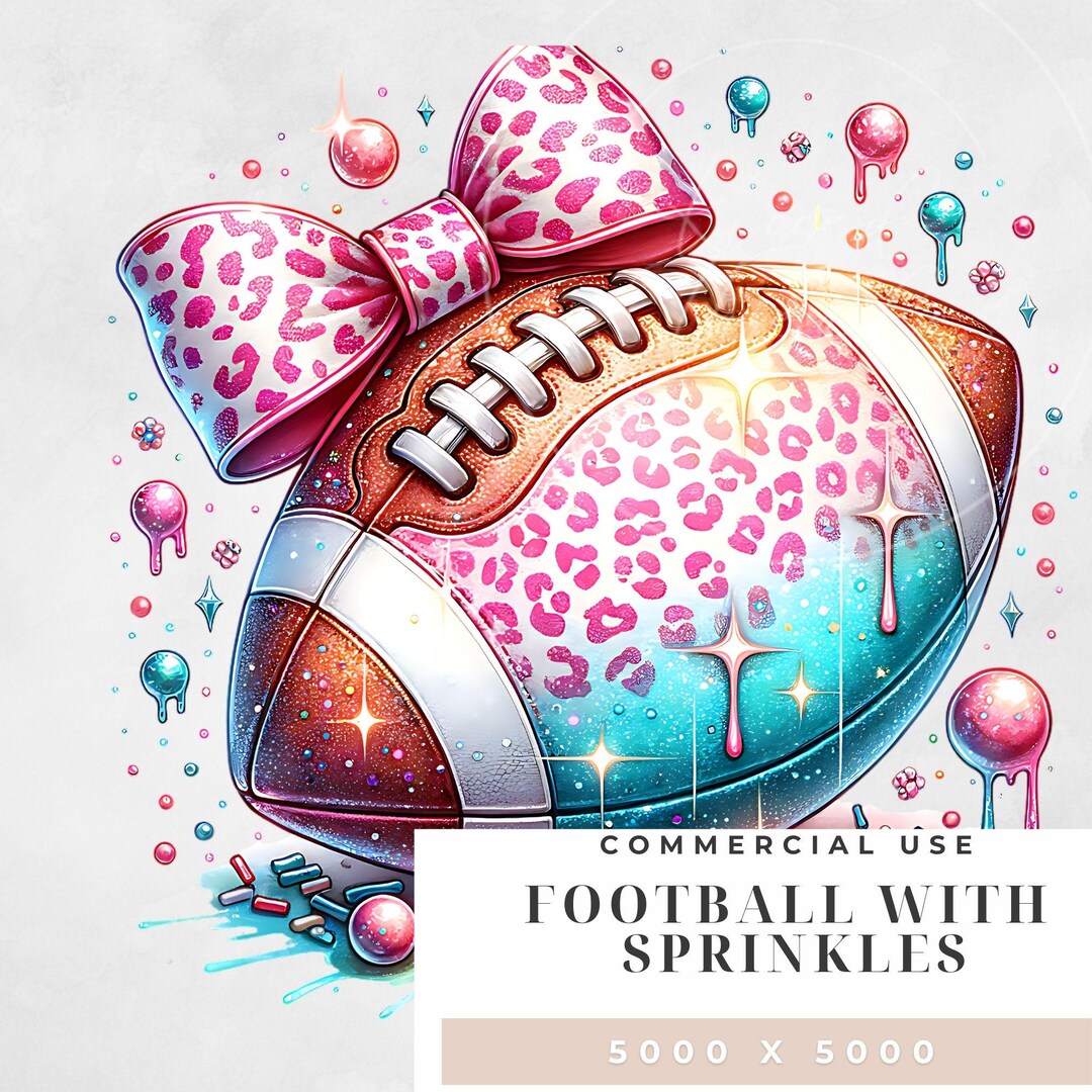 Football Ice Cream Drip PNG, Football Sport Team Digital File, Football ...