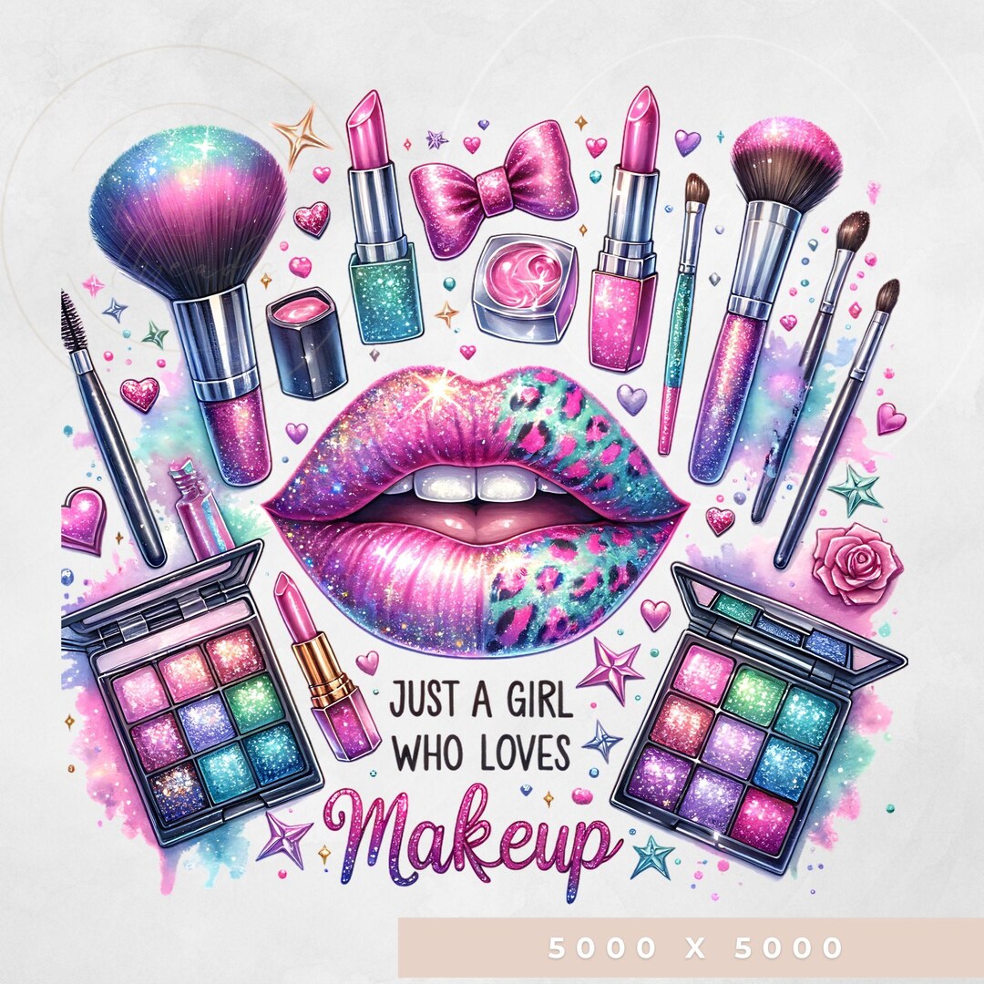 Just a Girl Who Loves Makeup PNG, Make up Artist Png, Lipstick Png ...