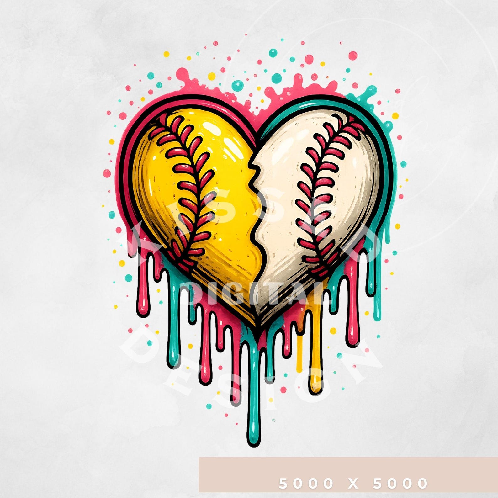 Distressed Split Baseball Png, Split Softball Heart Png, Grunge ...