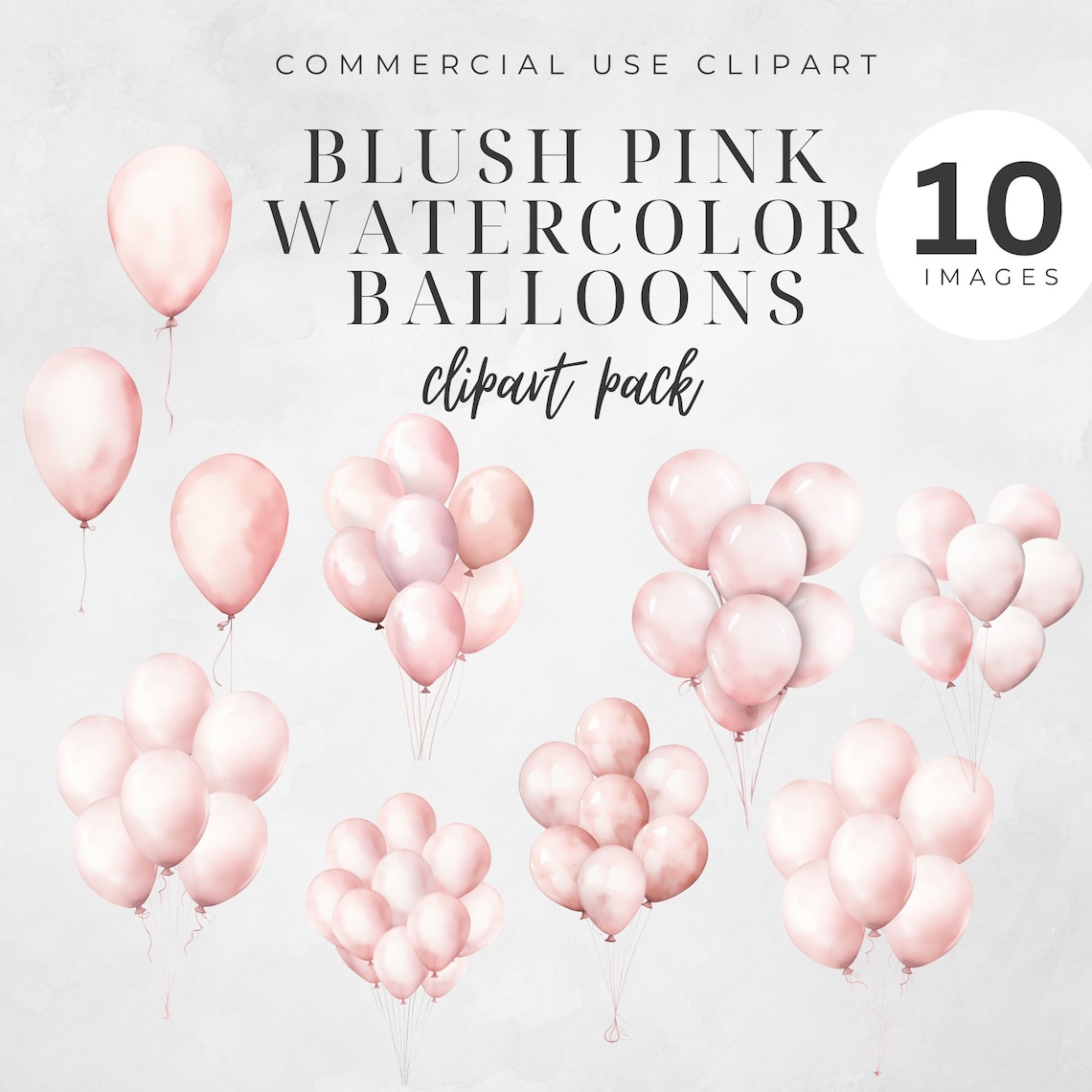 Pink Watercolor Balloons Png, Blush Pink Balloons Clipart, Pink ...