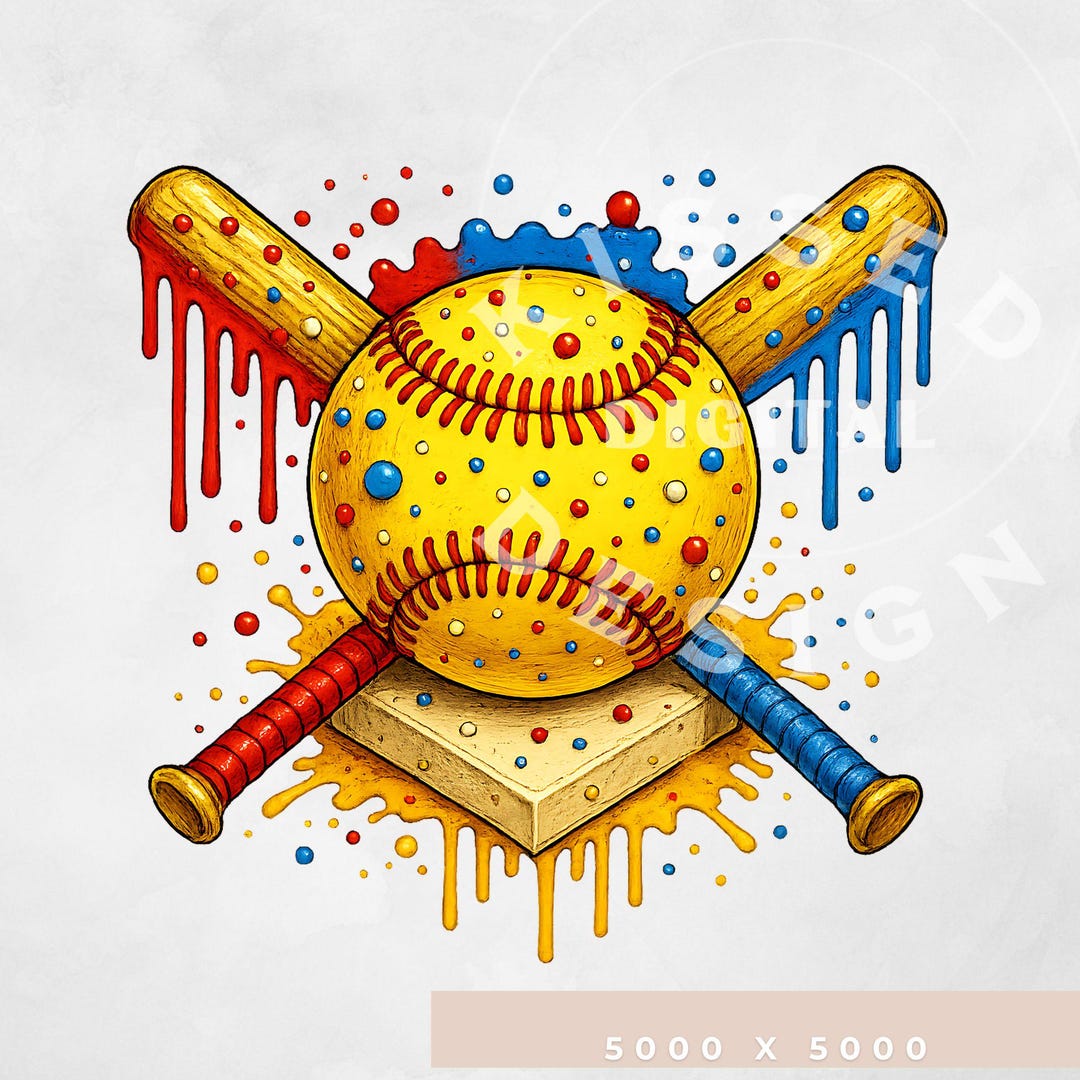 Softball Home Plate Ice Cream Drip PNG, Softball 4th of July, America ...
