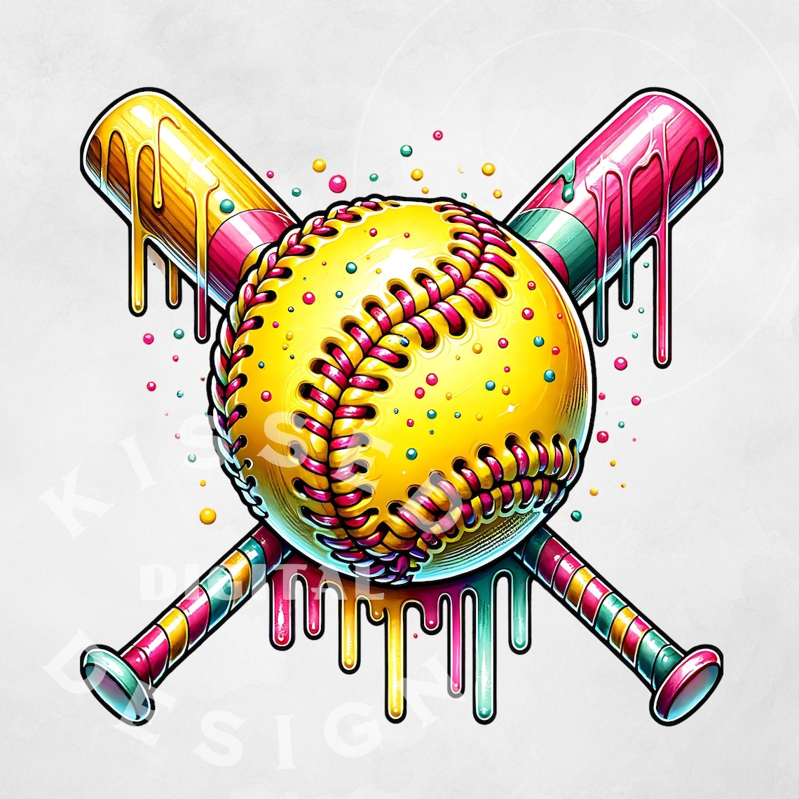 Softball Home Plate Ice Cream Drip PNG, Softball Sport Team Png ...