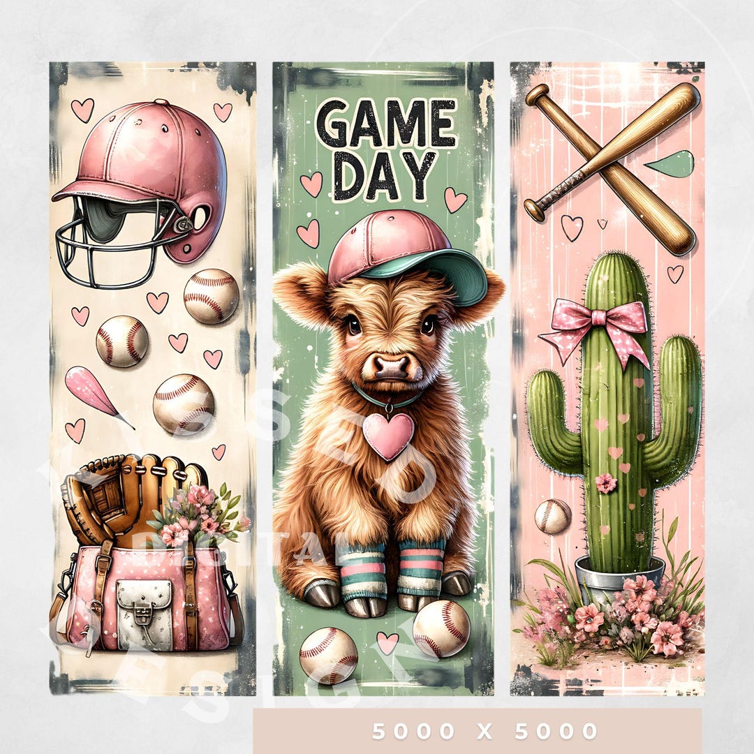 Baseball Game Day, Coquette Baseball Png, Cow Baseball Png, Unique ...