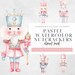 Pastel Pink Nutcracker Clipart, Pastel Christmas Watercolor Nutcracker ...