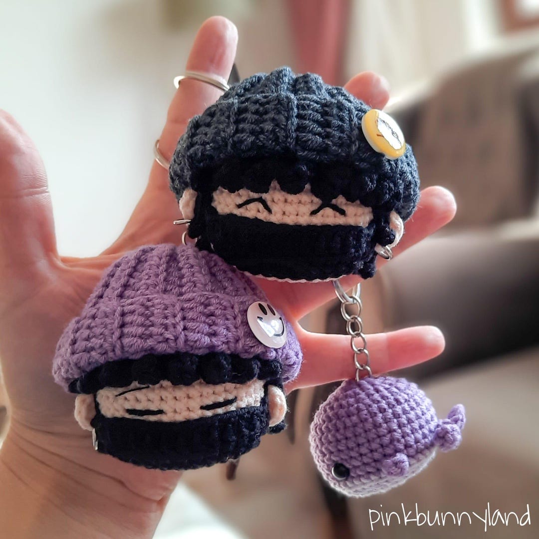 K-pop Style Amigurumi Crochet Keychain | Boy Doll | Bag Charm - Etsy