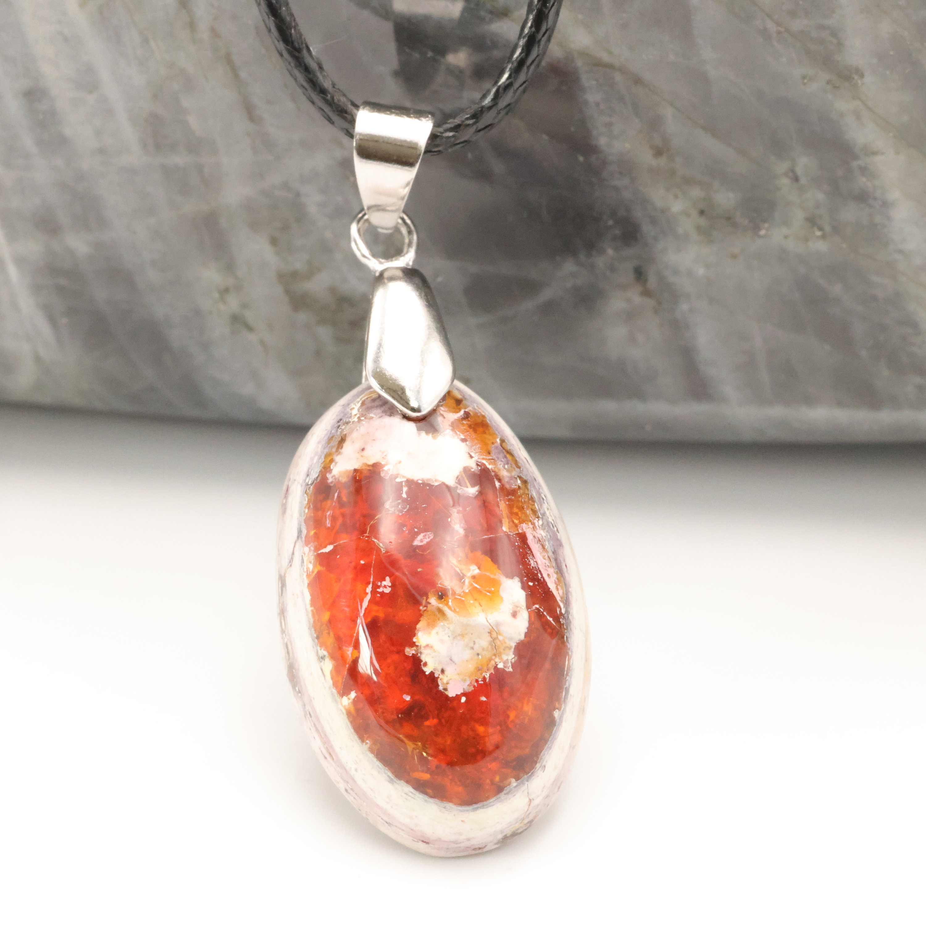Mexican Fire Opal Necklace