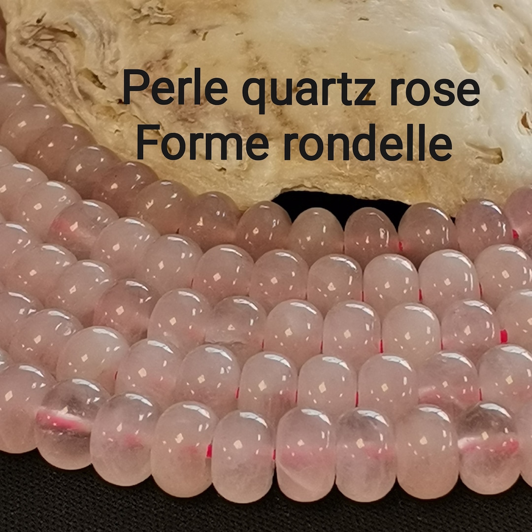 130 Perles Quartz rose naturel rondelle 4mm 85 de 6mm 65 de 8mm Perle ...