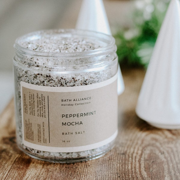Peppermint Bath Salts - Etsy