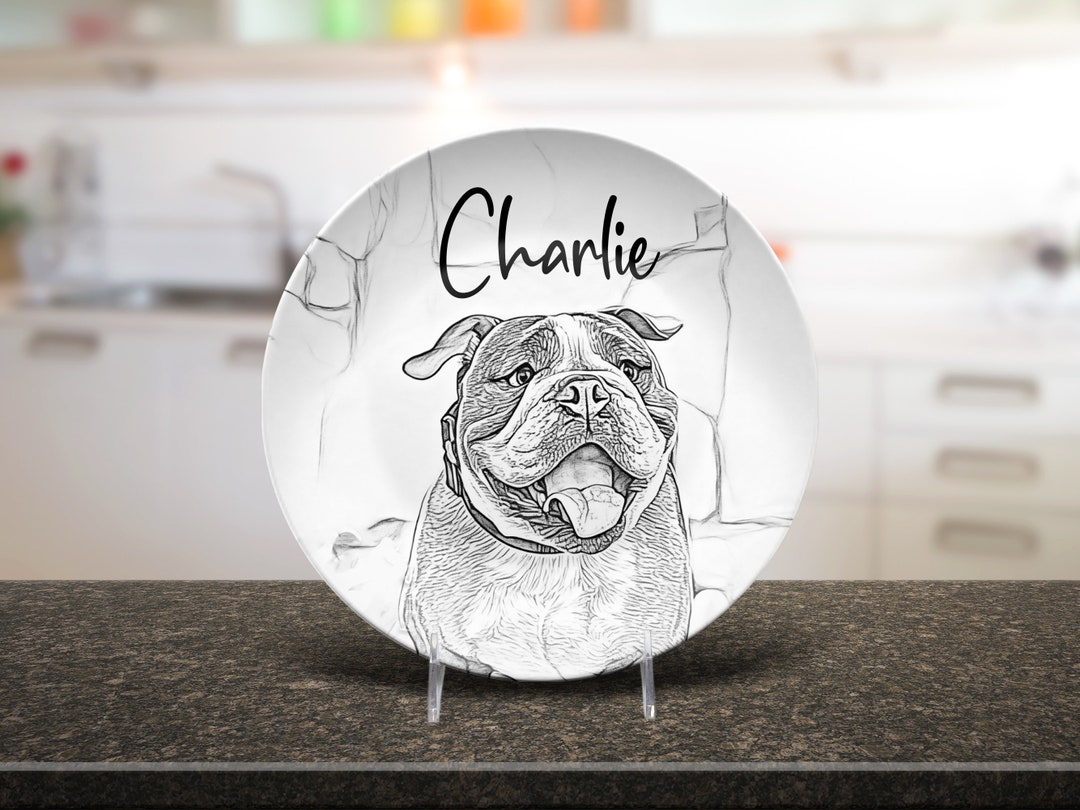 Custom Dog Plate, Personalized Pet Plate, Cat Portrait Plate, Cat Gift ...