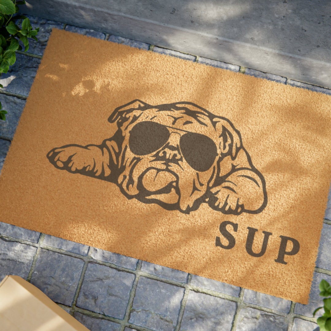 English Bulldog Gifts Bulldog Doormat Door Mat Custom Dog Gifts Dog ...