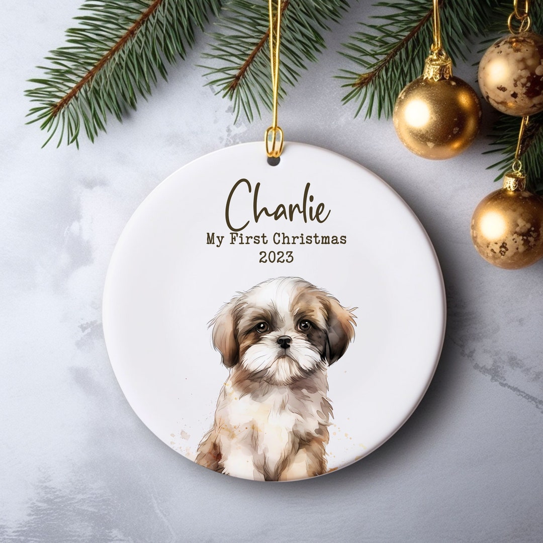 Shih Tzu Ornament 2023 Shih Tzu Christmas Ornament Shih Tzu Gifts First ...