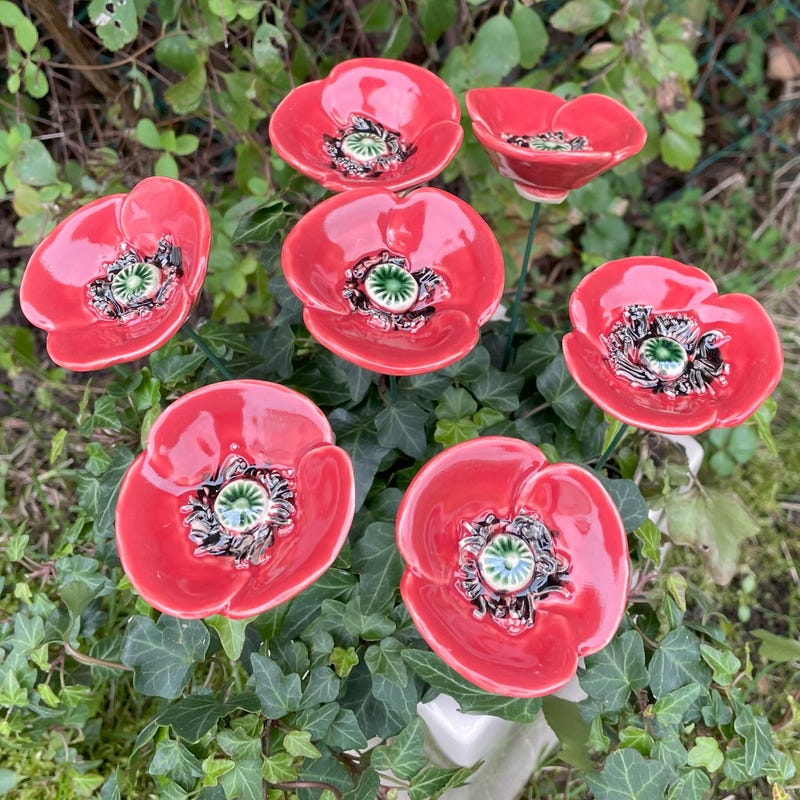 Ceramic Poppy - Etsy