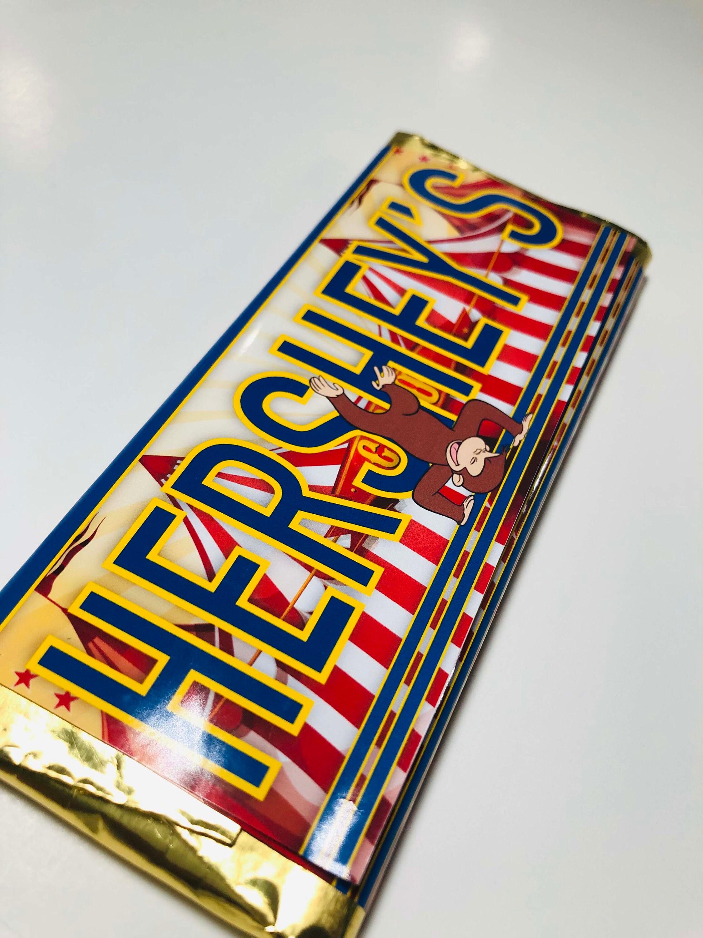 Curious George Birthday Favor Hershey Label Instant Download - Etsy