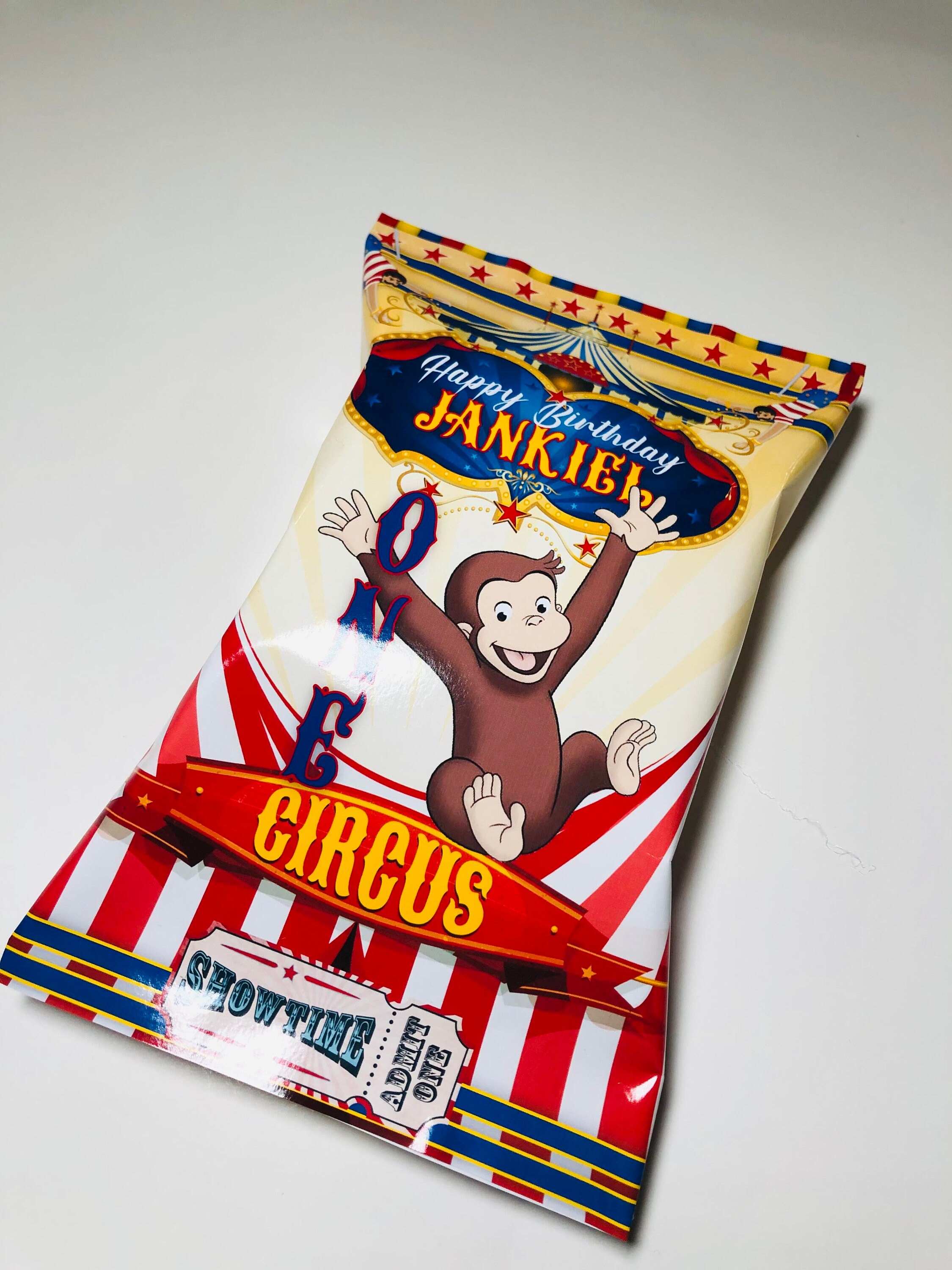 Curious George Birthday Favor Chip Bag Instant Download - Etsy