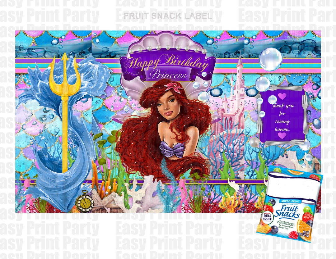 Brown Ariel Favors Fruit Snack Label | Brown Ariel Favors| the Little ...