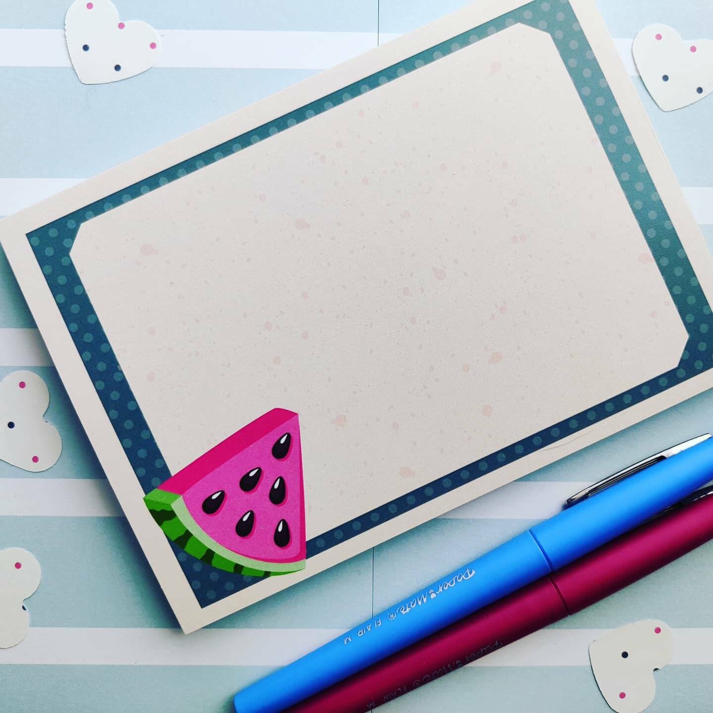 Watermelon A6 Notepad Kawaii Watermelon Pad Cute - Etsy Denmark