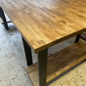 Solid Wood Gaming Desk - Custom Made With Monitor Shelves. Cord ...