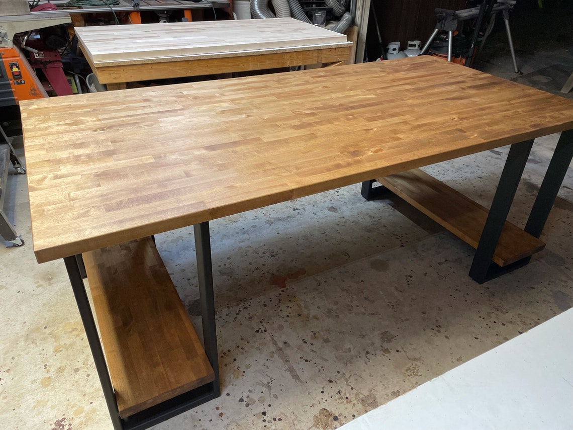 Custom Butcher Block Desk Custom Made With Sustainably - Etsy
