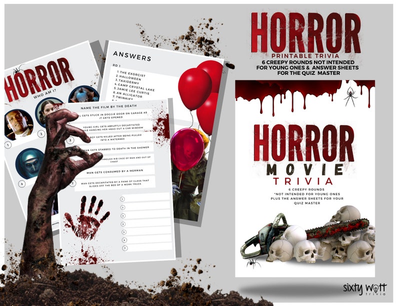 Horror Movie | Trivia | Quiz | Questions | Scary | Movie | Party Games ...