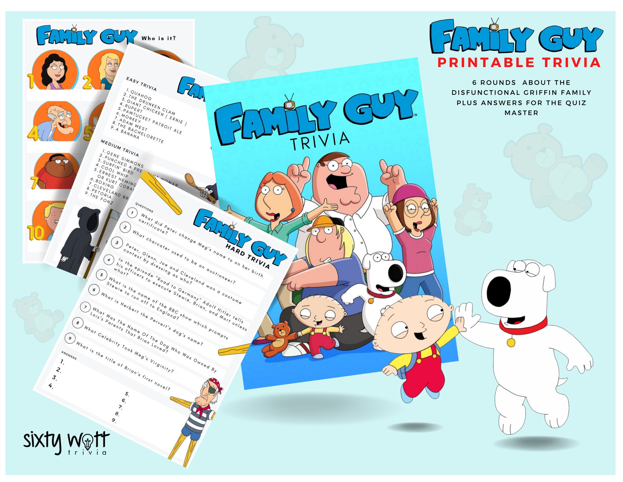 Family Guy| Trivia | Quiz | Party Game | Tv Show| Party - Etsy