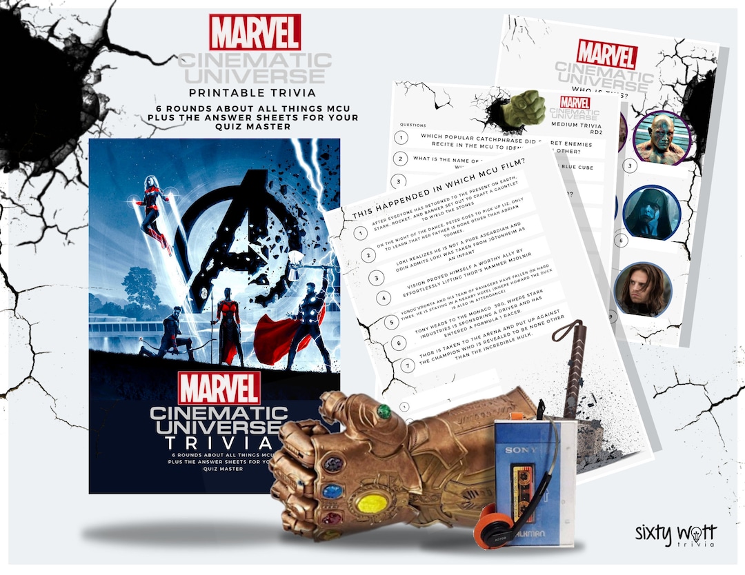 Marvel MCU | Trivia | Quiz | Marvel | Comic | Party Games | Party - Etsy