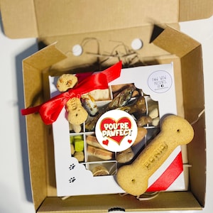 Valentines Dog Treat Box Personalised Dog Valentines Day Gift Dog ...
