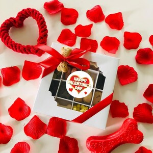 Valentines Dog Treat Box Personalised Dog Valentines Day Gift Dog ...