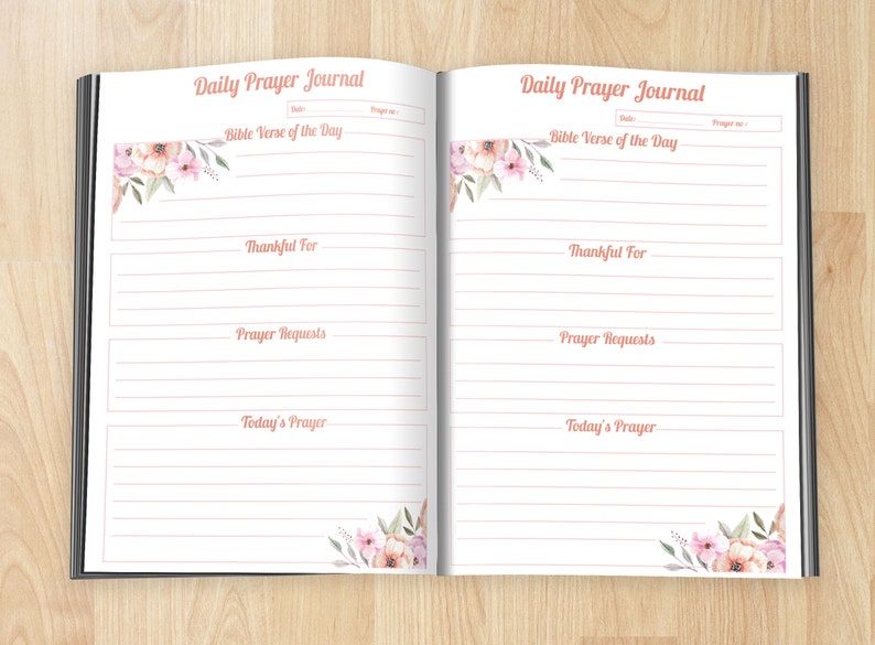 Prayer Journal for Women, Printable Digital File Christian Religious ...