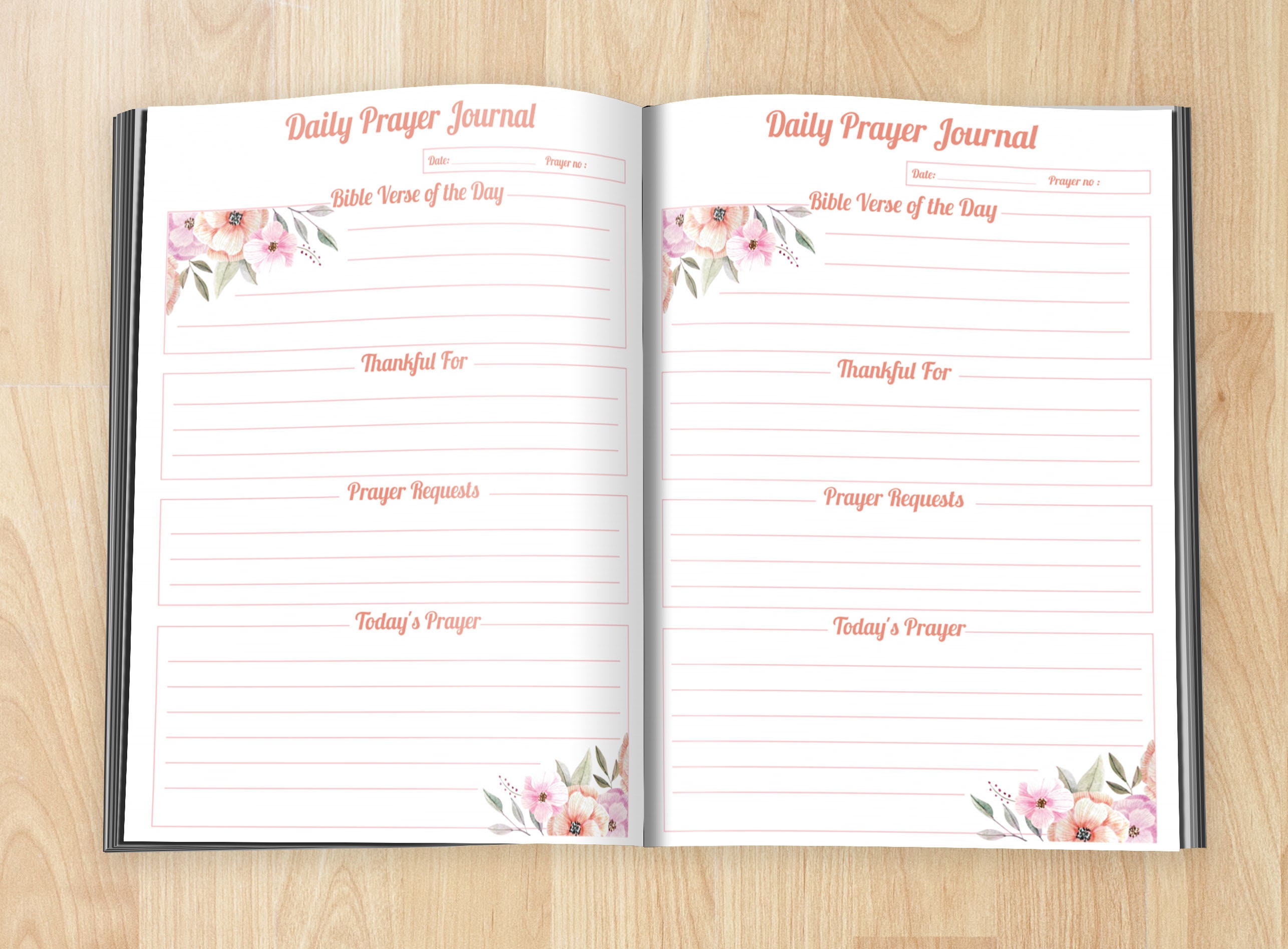 Prayer Journal for Women, Printable Digital File Christian Religious ...