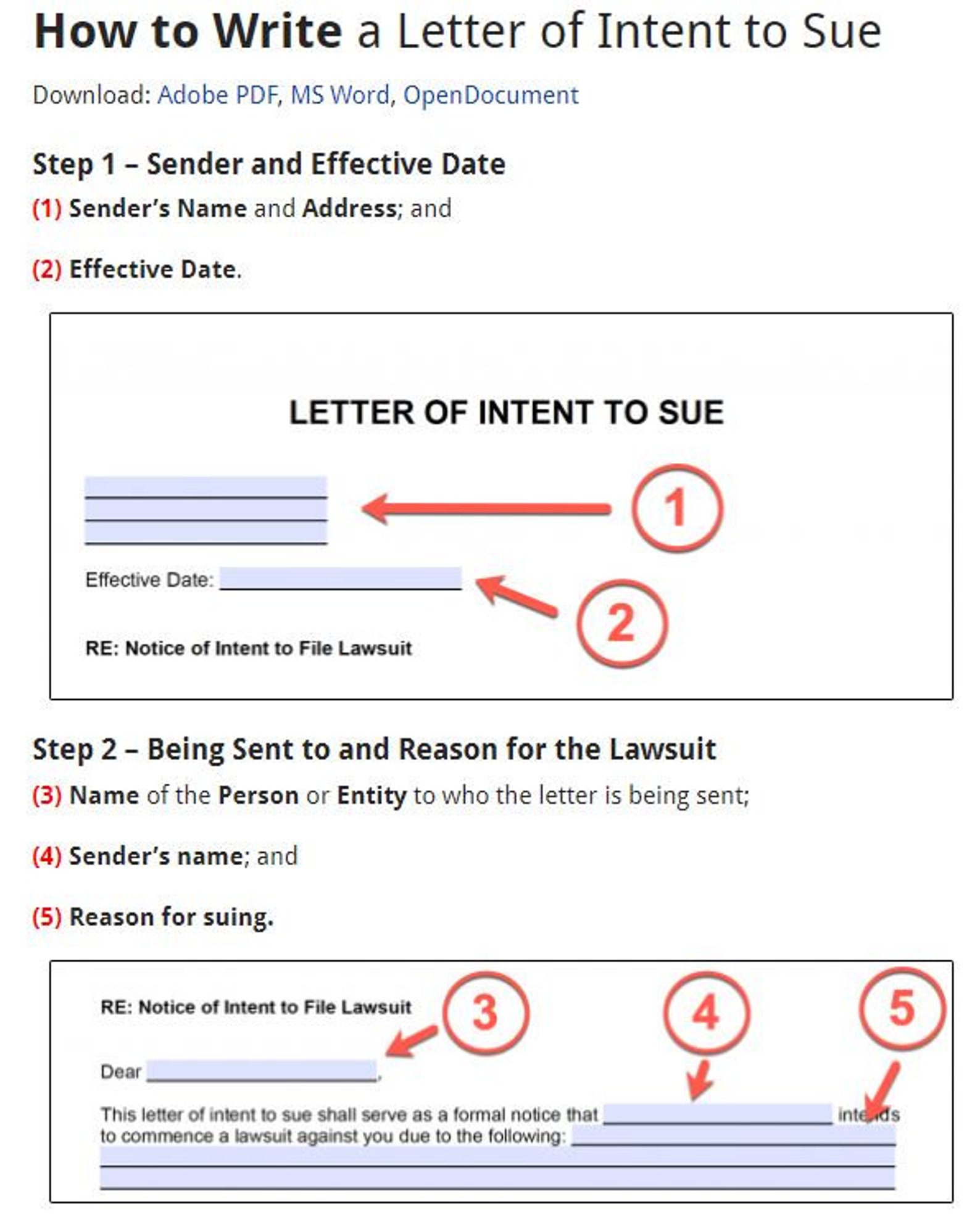 Printable Legal Letter Intent To Sue Editable Lawsuit Letter Etsy
