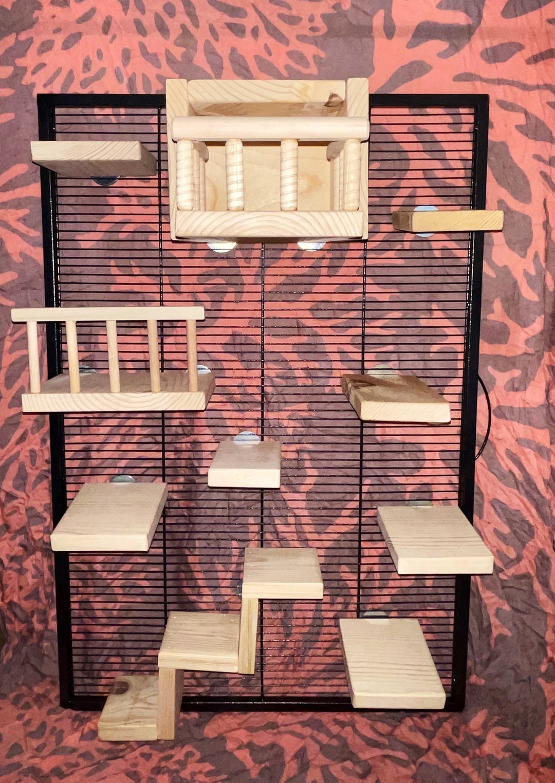 12pc Kiln Dried Pine Ledge & Bungalow Set; Chinchilla, Rat, Sugar ...