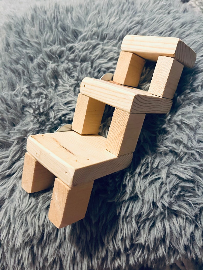 Chinchilla 6 Piece Kiln Dried Pine Ledge Set With Cozy Stairs | Etsy