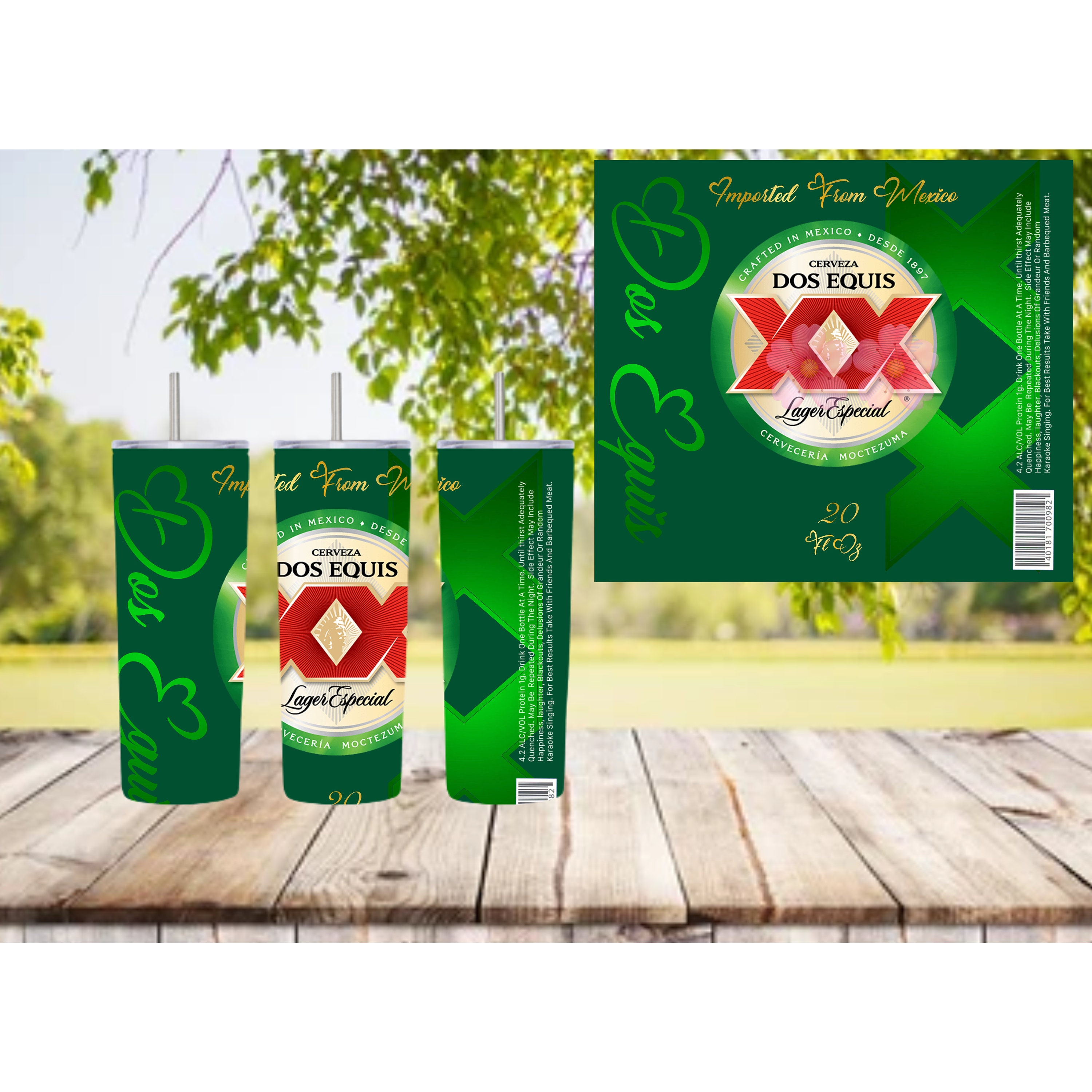 Dos Equis Tumbler Wrap Digital File Only - Etsy