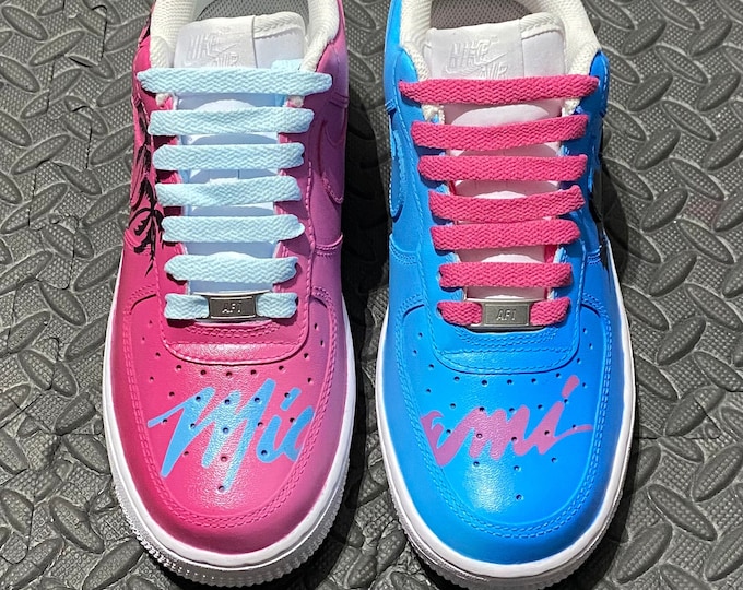 Custom Miami Vice Themed AF1 womens - Etsy